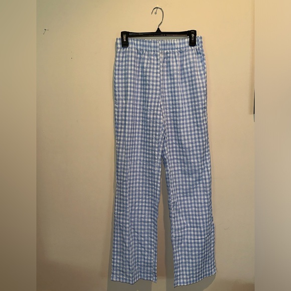 SHEIN | Pants & Jumpsuits | Blue Checkered Pants Costal Grandma | Poshmark